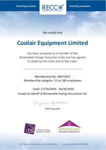 RECC Membership Certificate expiring Oct 2025 - Coolair